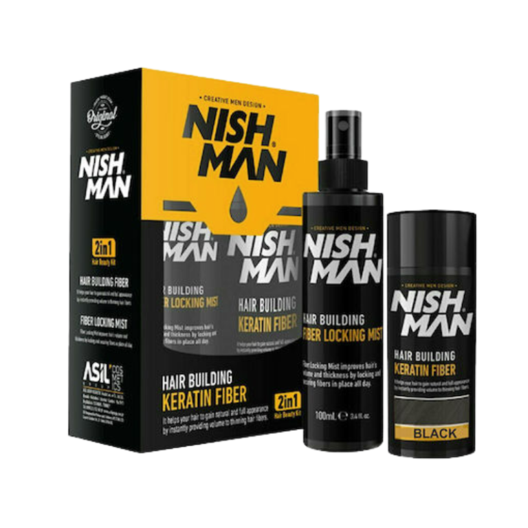 NishMan Hair Building Fiber Black 100ml - NishMan NZ